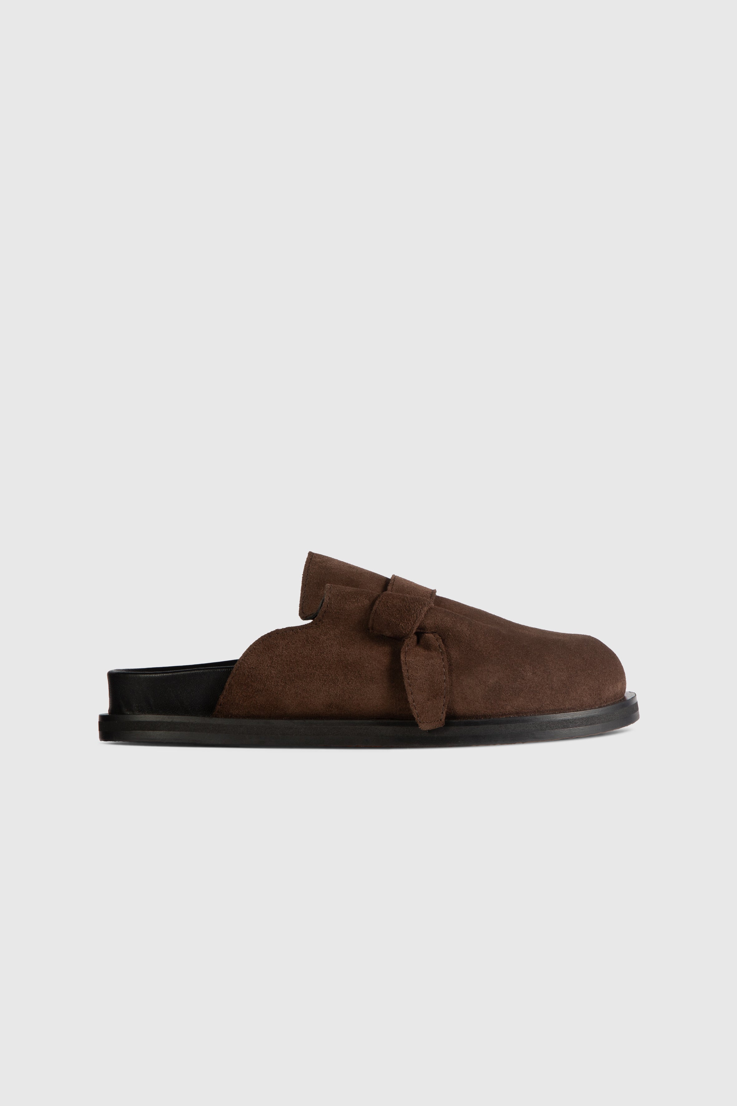 MOCHI SLIDES - BROWN SUEDE – Yuzefi